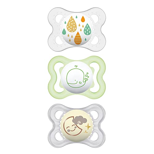 MAM Variety Pack Baby Pacifier, Includes 3 Types of Pacifiers, Nipple Shape Helps Promote Healthy Oral Development,0-6 Months, Unisex, 3 Count (Pack of 1)