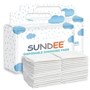 baby disposable changing pad, 50 pack soft non-woven fabric breathable waterproof underpads, portable leak-proof mattress protector, incontinence bed pads