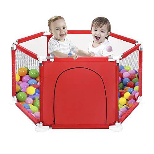 Baby Playpen Toddlers Kids Portable Playard Indoor Outdoor Baby Fence Safe Play Yard Kids Play Pen Baby Play Area Baby Play Gate Safety Playpen Activity Center