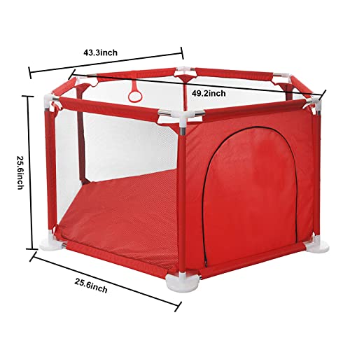 Baby Playpen Toddlers Kids Portable Playard Indoor Outdoor Baby Fence Safe Play Yard Kids Play Pen Baby Play Area Baby Play Gate Safety Playpen Activity Center