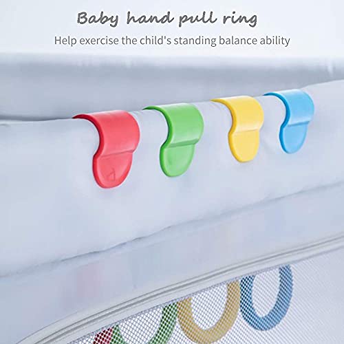 Baby Pull up Rings,Baby Standing Walker Crib Tool Ring 4 Pieces Universal Ring Baby playpen Crib Hook Baby Toy Bed Ring Help Baby Stand Universal Ring Walking Training Tool