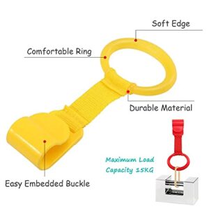 Baby Pull up Rings,Baby Standing Walker Crib Tool Ring 4 Pieces Universal Ring Baby playpen Crib Hook Baby Toy Bed Ring Help Baby Stand Universal Ring Walking Training Tool