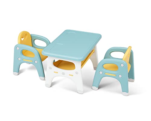 FIZZEEY Kids Table and 2 Chairs Set - Toddler Table and Chair Set, Kids 3 Piece Table and Chair Set for Toddler Over 3 Years