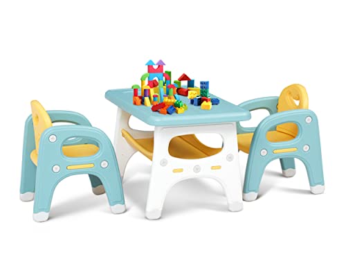 FIZZEEY Kids Table and 2 Chairs Set - Toddler Table and Chair Set, Kids 3 Piece Table and Chair Set for Toddler Over 3 Years