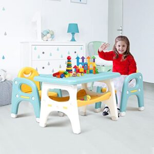 FIZZEEY Kids Table and 2 Chairs Set - Toddler Table and Chair Set, Kids 3 Piece Table and Chair Set for Toddler Over 3 Years