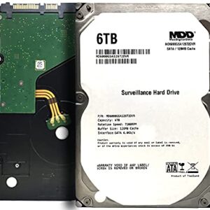 MaxDigitalData 6TB 7200RPM 128MB Cache SATA 6.0Gb/s 3.5" Internal Hard Drive for Surveillance (MD6000GSA12872DVR) - 3 Years Warranty