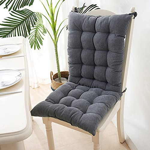 ATGRTREE Rocking Chair Cushions Set Pads, Outdoor Chair Cushions for Patio Furniture Chair, Reversible, Machine Washable Back and Seat Cushion for Dining Kitchen Chair, Lounge Chair (Dark Grey)