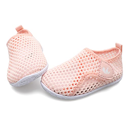 JIASUQI Babys Girls Boys Comfort Walking Water Shoes for Outdoor Swimming River Mesh Pink 12-18 Months