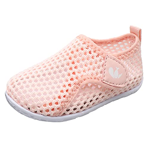 JIASUQI Babys Girls Boys Comfort Walking Water Shoes for Outdoor Swimming River Mesh Pink 12-18 Months