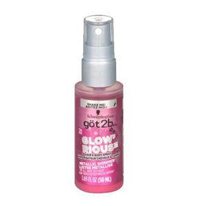 got2b glow'rious metallic shimmer hair glitter & body glitter duel spray 1.69oz (pink)