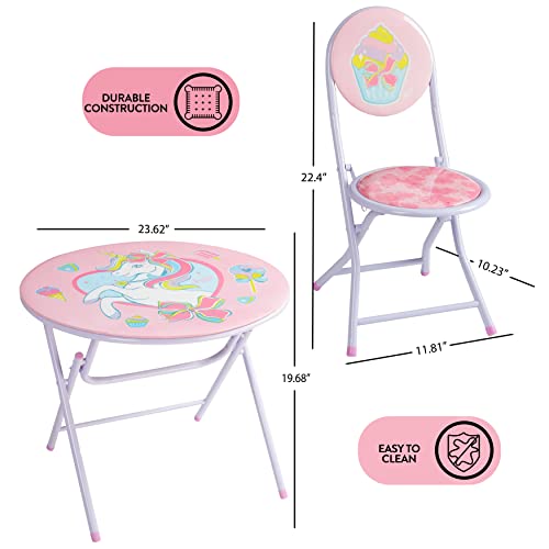 Idea Nuova JoJo Siwa 3 Piece Table and Chair Set, Multicolor