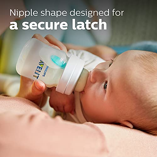 Philips AVENT Anti-Colic Baby Bottle with AirFree Vent Newborn Gift Set with Snuggle, Clear, SCD306/10