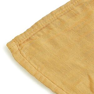 THIPKAYORE Baby Swaddle Blankets, Baby Swaddling Neutral Receiving Blanket for Boys & Girls, 70% Bamboo & 30% Cotton, Large 47 x 47 inches Solid Color (Yellow)