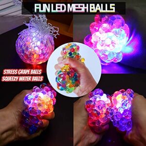 Squishy Stress Balls for Kids and Adults - 6 Balls Water Bead Stress Balls Balls Sensory Ball Squeeze Ball Fidget Toys Set for Anxiety Autism ADHD and More