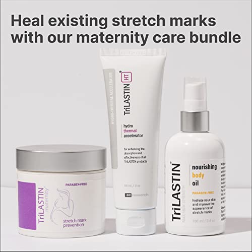 TriLASTIN Maternity Stretch Mark Bundle with Nourishing Body Oil and Hydro-Thermal Accelerator | 1 Month Supply of All-Natural, Paraben-Free, and Hypoallergenic Skincare Products