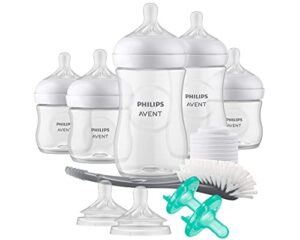 philips avent natural baby bottle with natural response nipple, newborn baby gift set, scd838/02