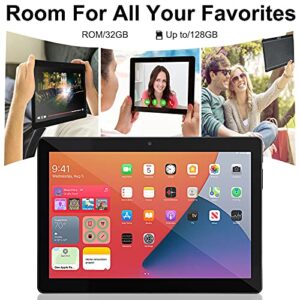 Veidoo Android Tablet 10 inch, 2GB RAM 32GB Storage, Tablets 10.1'' IPS HD Touch Screen, Quad-Core, Dual Camera, Bluetooth, WiFi, 3G Phone Call Tablet PC with Dual Sim Card, Google Play Store