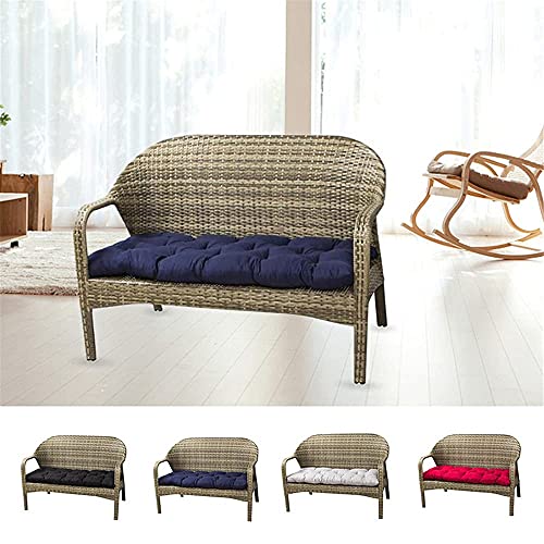 Yddsky Waterproof Indoor/Outdoor Garden Bench Seat Cushions,Thicken Patio Bench Soft Rocking Chairs Pad Lounger Seat for Wicker Loveseat Settee（59 X 19.6 in，Navy）