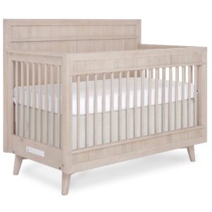 evolur loft antilia mid-century 4-in1 crib in sand castle oak