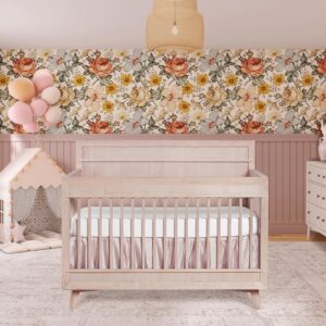 Evolur Loft Antilia Mid-Century 4-in1 Crib in Sand Castle Oak