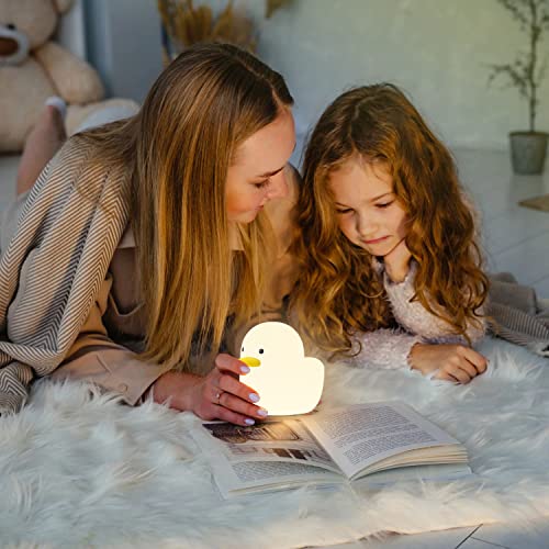 Benson The Duck Light Tubbo Silicone Night Light Nursery Duck Lamp for Baby Adult Kids Room Light Up… (Warm White)