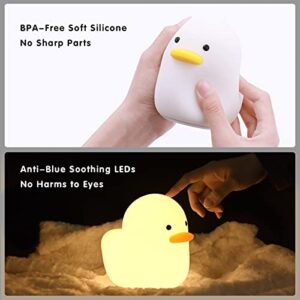 Benson The Duck Light Tubbo Silicone Night Light Nursery Duck Lamp for Baby Adult Kids Room Light Up… (Warm White)