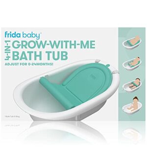 frida baby 4-in-1 grow-with-me bath tub| transforms infant bathtub to toddler bath seat with backrest for assisted sitting in tub