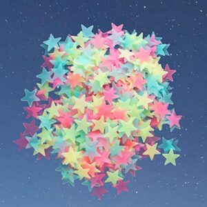 Glow in The Dark Stars for Ceiling, 500 Pcs 3D Star Stickers, Glow Stars for Kids Room Decor and Cool Room Decor