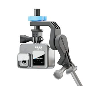 gravgrip v2 hydraulic leveling mount for action camera, gopro, dji, insta360 - pocket-sized leveler, gimbal, jib - no batteries, no charging, waterproof