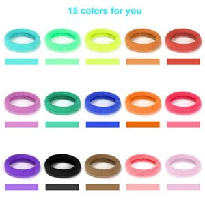 300PCS Toddler Kids Hair Ties – Infant Cotton Baby Hair Ponytail Holders – Tiny Kids Elastic Hair Bands, Enough Soft and No Damage, 1.1 Inch in Diameter, 15 Colors, by Qarwayoc