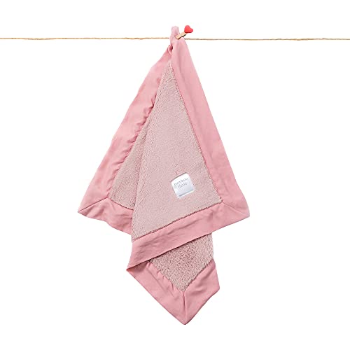 Bamboo Little Plush Baby Security Blanket Lovey, Rose, 16"x16", Mini Baby Blanky