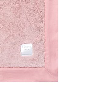 Bamboo Little Plush Baby Security Blanket Lovey, Rose, 16"x16", Mini Baby Blanky