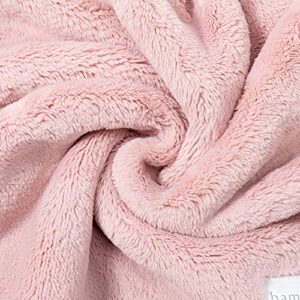 Bamboo Little Plush Baby Security Blanket Lovey, Rose, 16"x16", Mini Baby Blanky