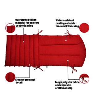 Kunste Indoor Outdoor Furniture Cushions Adironack Chair Cushions Patio Seating Cushions Set of 4 Red