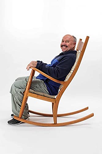 Trendcode Rocking Chair Cushion, Non-Slip Memory Foam Filled, Indoor,Patio furniture&Outdoor Use,Back 23''x17''/Seat 19''x17'' (Beige)