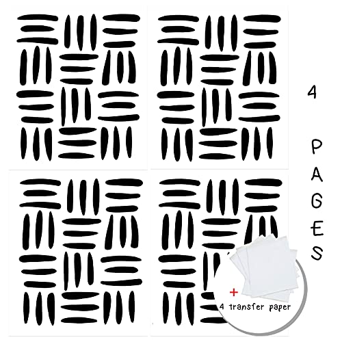 BLACK LINES VINYL WALL DECAL by VieliArte. 48 sets of three stripes each. ROOM DECOR Adhesive DECALS. Original Artist Design hand drawn line stickers for nursery, baby, kids, adults. Modern Nordic office Bedroom Decoration. (Black)