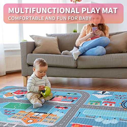 Baby Playpen with Mat, Large Playpen For Babies and Toddlers, 71"L x 59"W x 25.5"D Baby Fence Play Area with Playmat, 360° Visible Playard for Baby, Indoor Extra Large Baby Playpen for Infants Age 1-3