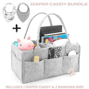 Baby Diaper Caddy Organizer - Diaper Holder for Change Table - Large Organizers - Car Organizer - Storage Basket with Handle for Dresser - Nursery Changing Baskets - Diaper Caddy for Car  (Bundle)