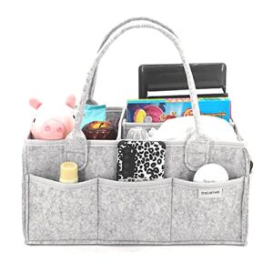 Baby Diaper Caddy Organizer - Diaper Holder for Change Table - Large Organizers - Car Organizer - Storage Basket with Handle for Dresser - Nursery Changing Baskets - Diaper Caddy for Car  (Bundle)