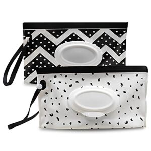 fnydvis baby wipe dispenser,refillable wipes holder,baby wipes container,portable wipes dispenser travel,reusable travel wet wipe pouch (2pack)