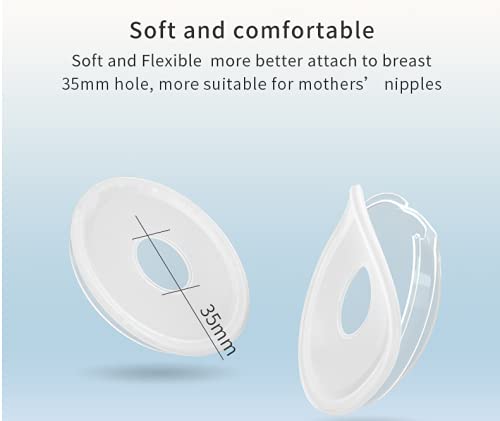 Chargenyang Breast Shells Nursing Cups Milk Saver Protect Sore Nipples for Breastfeeding Collect Breastmilk Leaks for Nursing Moms Soft and Flexible Silicone Material Reusable, 2-Pack