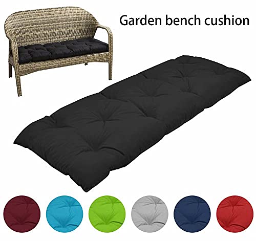 Yddsky Waterproof Indoor/Outdoor Garden Bench Seat Cushions,Thicken Patio Bench Soft Rocking Chairs Pad Lounger Seat for Wicker Loveseat Settee (59 X 19.6 in,Turquoise)