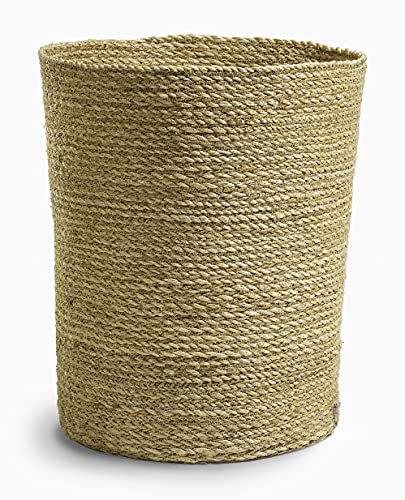 Fab Habitat Extra Large Storage Basket - Handmade, Natural, Seagrass & Jute - Organizer for Blankets, Towels, Pillows, Toys, Laundry, Baby, Kids, Plants, Home Décor - Williamsburg - Ivory XL