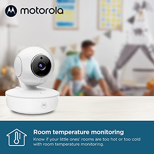 Motorola Baby Monitor-VM36XL Portable Video Baby Monitor with Camera, 1000ft Range 2.4 GHz Wireless 5" Screen, 2-Way Audio, Remote Pan, Tilt, Zoom, Room Temperature Sensor, Lullabies, Night Vision