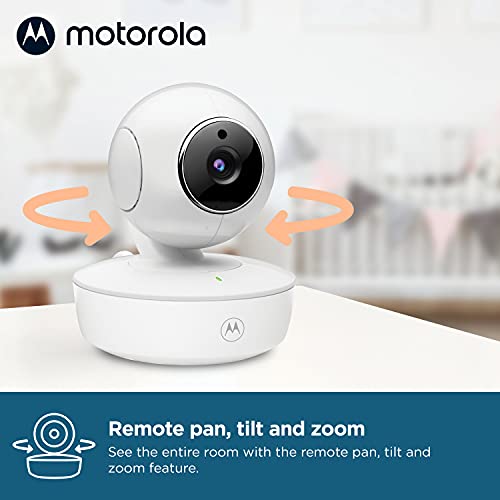 Motorola Baby Monitor-VM36XL Portable Video Baby Monitor with Camera, 1000ft Range 2.4 GHz Wireless 5" Screen, 2-Way Audio, Remote Pan, Tilt, Zoom, Room Temperature Sensor, Lullabies, Night Vision