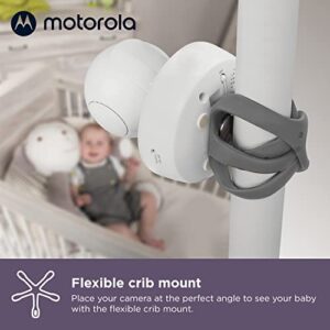 Motorola Baby Monitor - VM855-5 WiFi Video Baby Monitor with Camera and Crib Mount, HD 720p - Connects to Smart Phone App, 1000ft Range, 2-Way Audio, Remote Pan-Tilt, Digital Zoom, Room Temp, Music