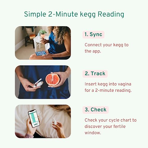 kegg Fertility Tracker + Free Fertility App | 12-Month Pregnancy Warranty | No Recurring Costs | Predicts Fertile Window | Helps Exercise Pelvic Floor Muscles