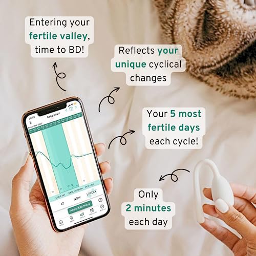 kegg Fertility Tracker + Free Fertility App | 12-Month Pregnancy Warranty | No Recurring Costs | Predicts Fertile Window | Helps Exercise Pelvic Floor Muscles