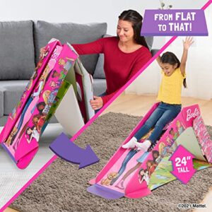 Pop2Play Barbie Indoor Slide for Toddlers – Safe and Sturdy for Kids Up to 50 Lbs – Easy to Store Pop Up Slides