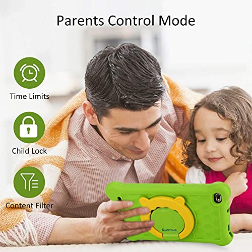 Kids Tablet, 7 inch Eye Protection IPS Screen, 2GB RAM 32GB ROM Toddler Tab, WiFi, Dual Camera,Games, Parental Control Android 11 Tablet for Kids with Kids-Proof Case